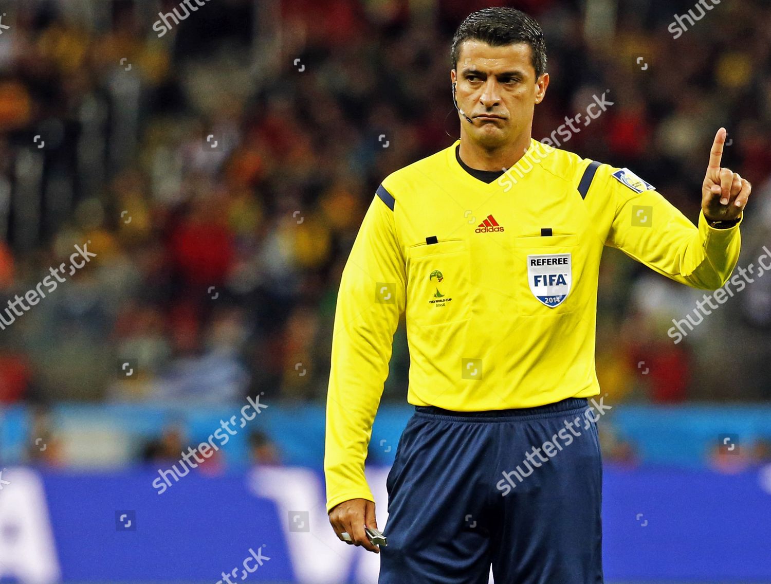 Brazilian Referee Sandro Ricci Gestures During Editorial Stock Photo ...