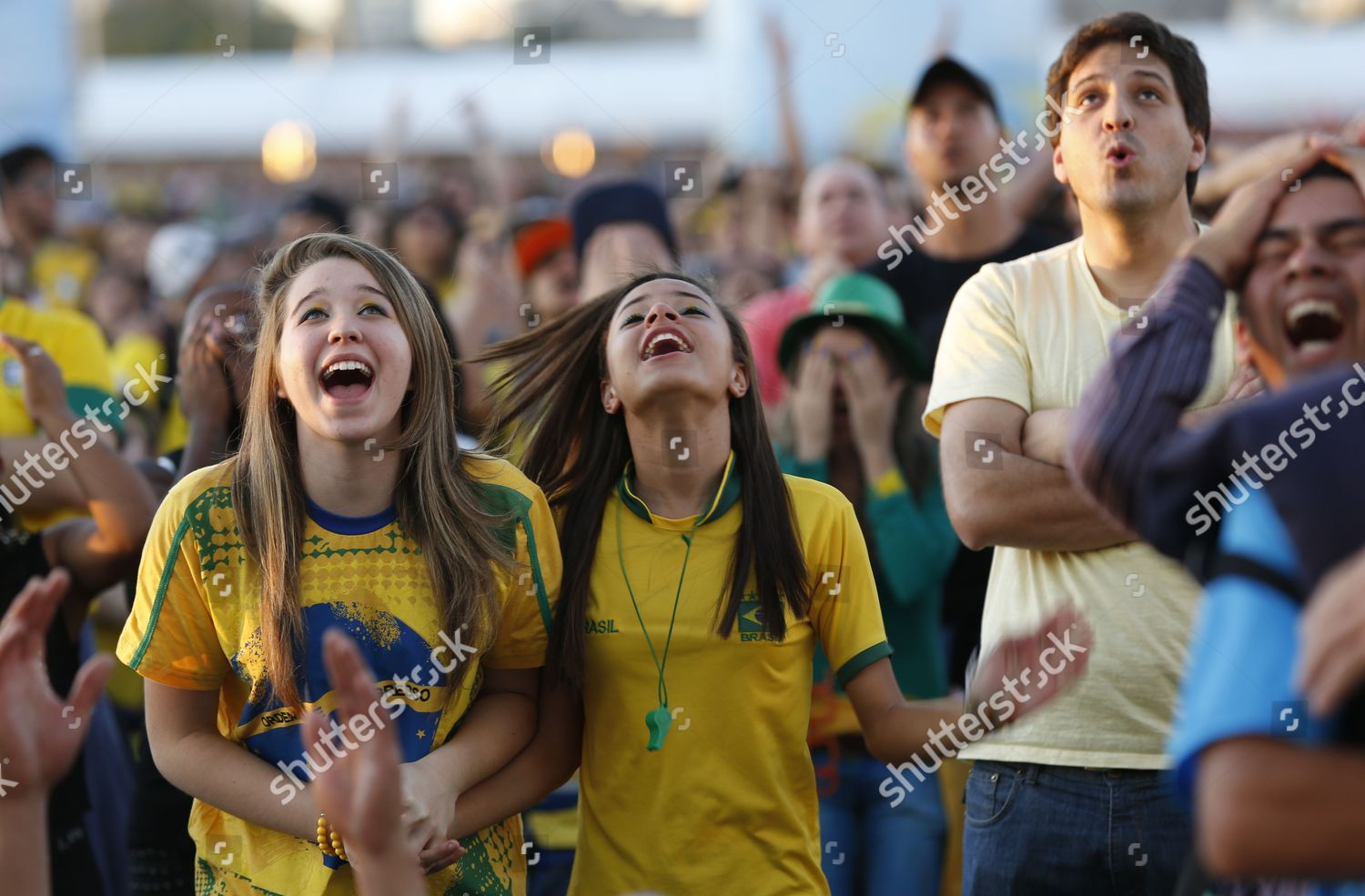 Supporters Brazil Cheer Fan Fest Porto Editorial Stock Photo - Stock ...