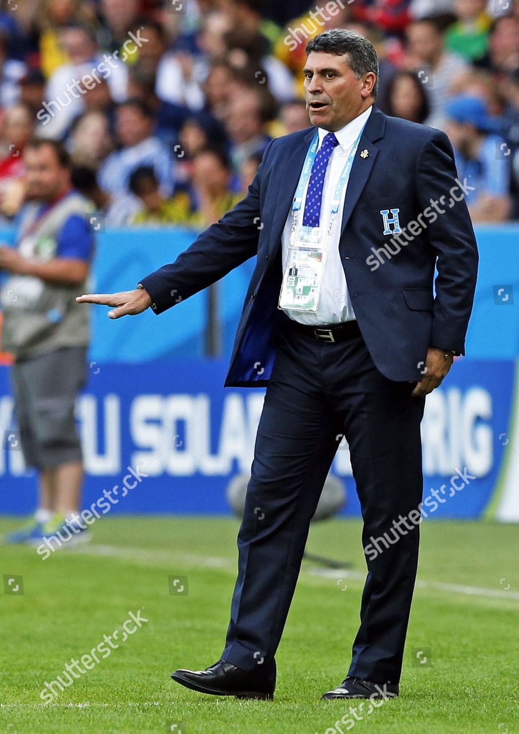 Honduran Head Coach Luis Suarez Gestures Editorial Stock Photo - Stock ...