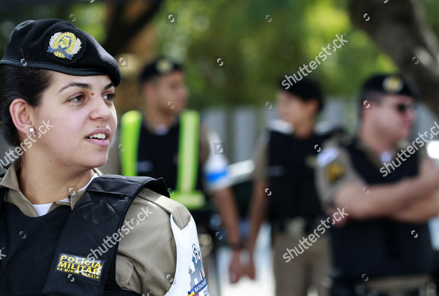 Brazilian Policewoman Colleagues On Guard Outside Editorial Stock Photo ...