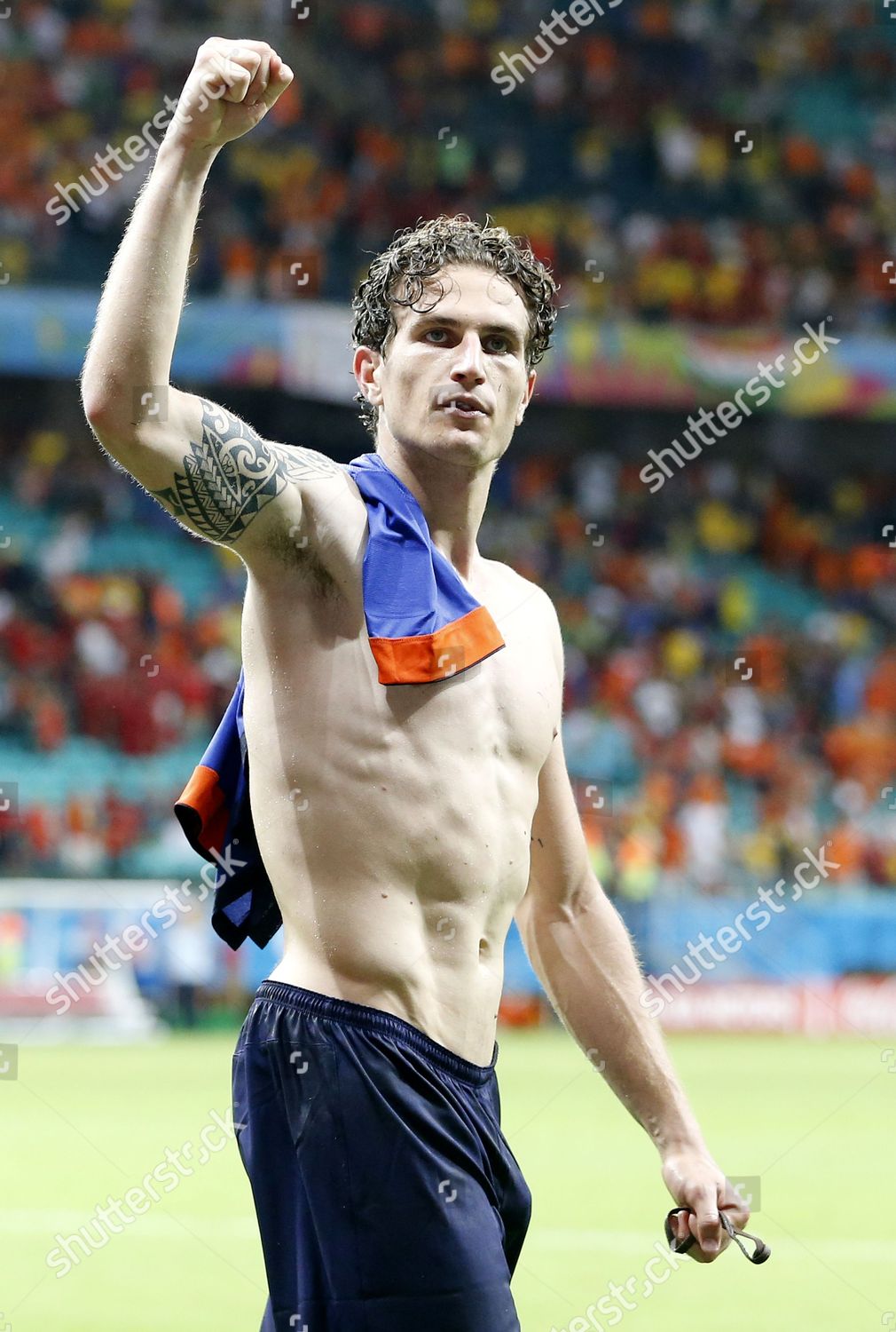 Dutch Player Daryl Janmaat Celebrates Fans Editorial Stock Photo ...