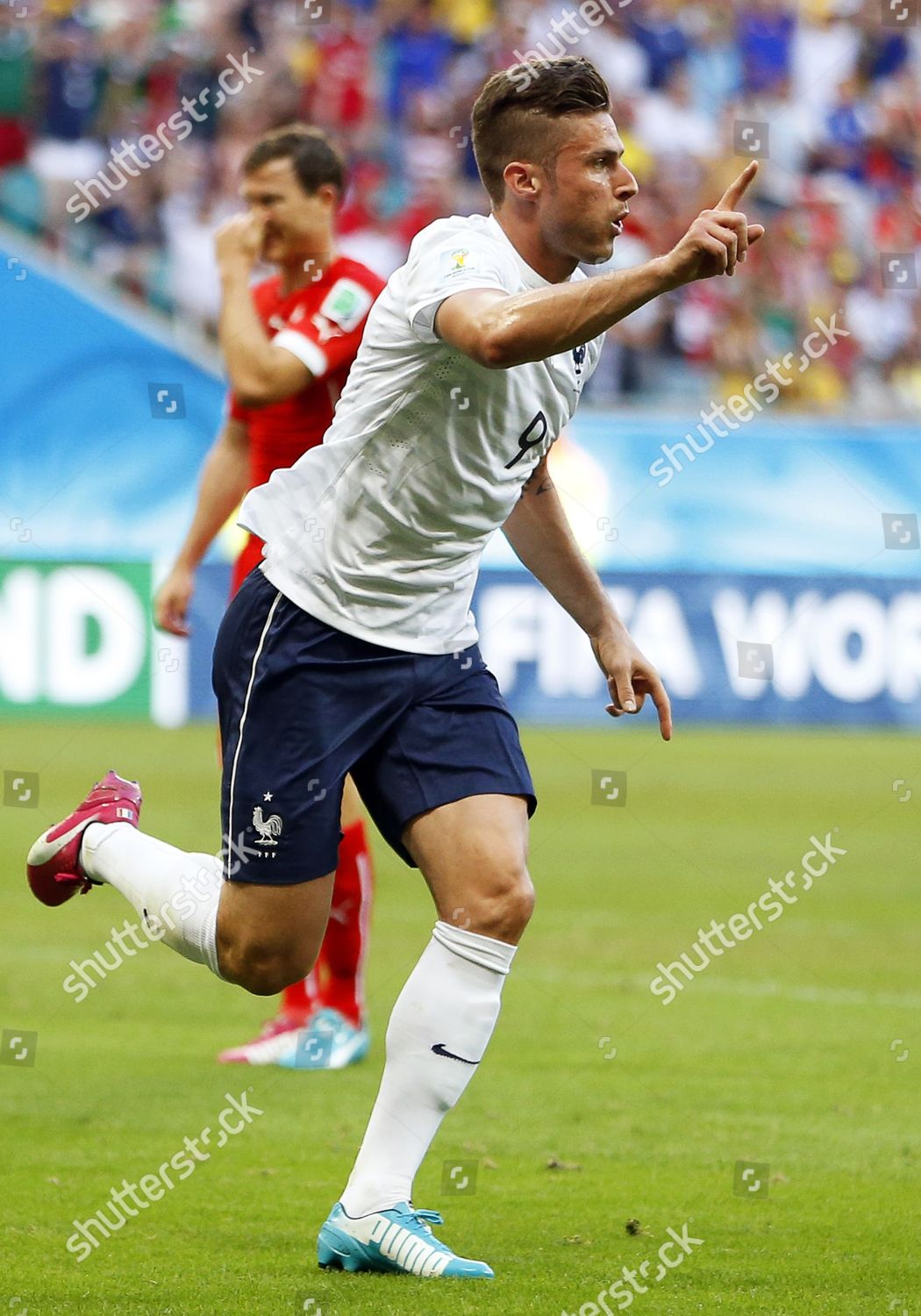 Olivier Giroud France Celebrates After Scoring Editorial Stock Photo ...