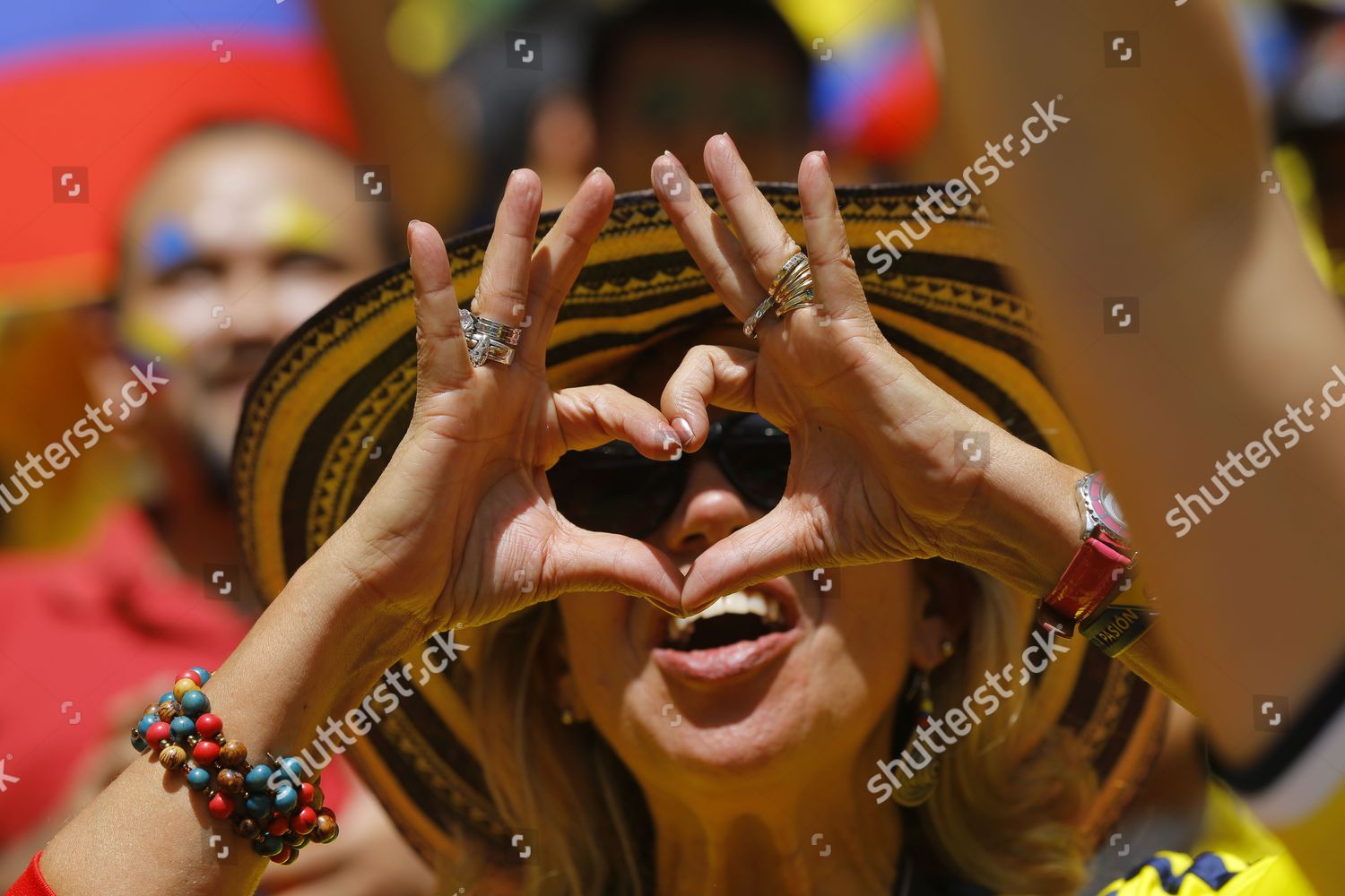 Colombian Soccer Fan During Fifa World Editorial Stock Photo - Stock ...