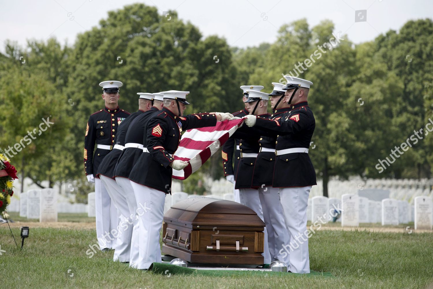 Casket Team Us Marine Corps Folds Editorial Stock Photo - Stock Image ...
