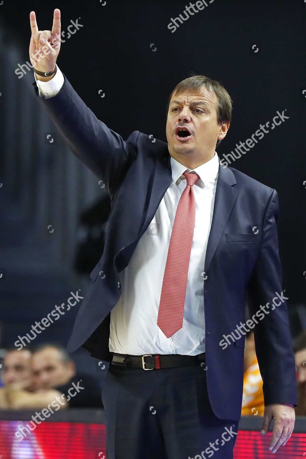 Galatasarays Head Coach Ergin Ataman Gestures Editorial Stock Photo ...