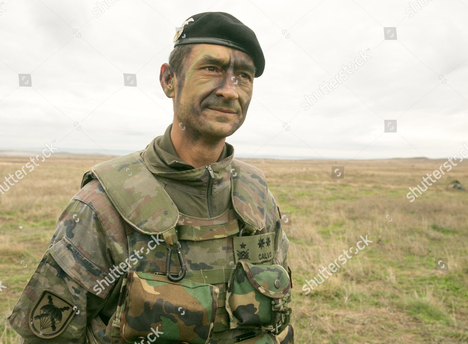 Lieutenant Colonel Francisco Calvo Explains Details Editorial Stock ...