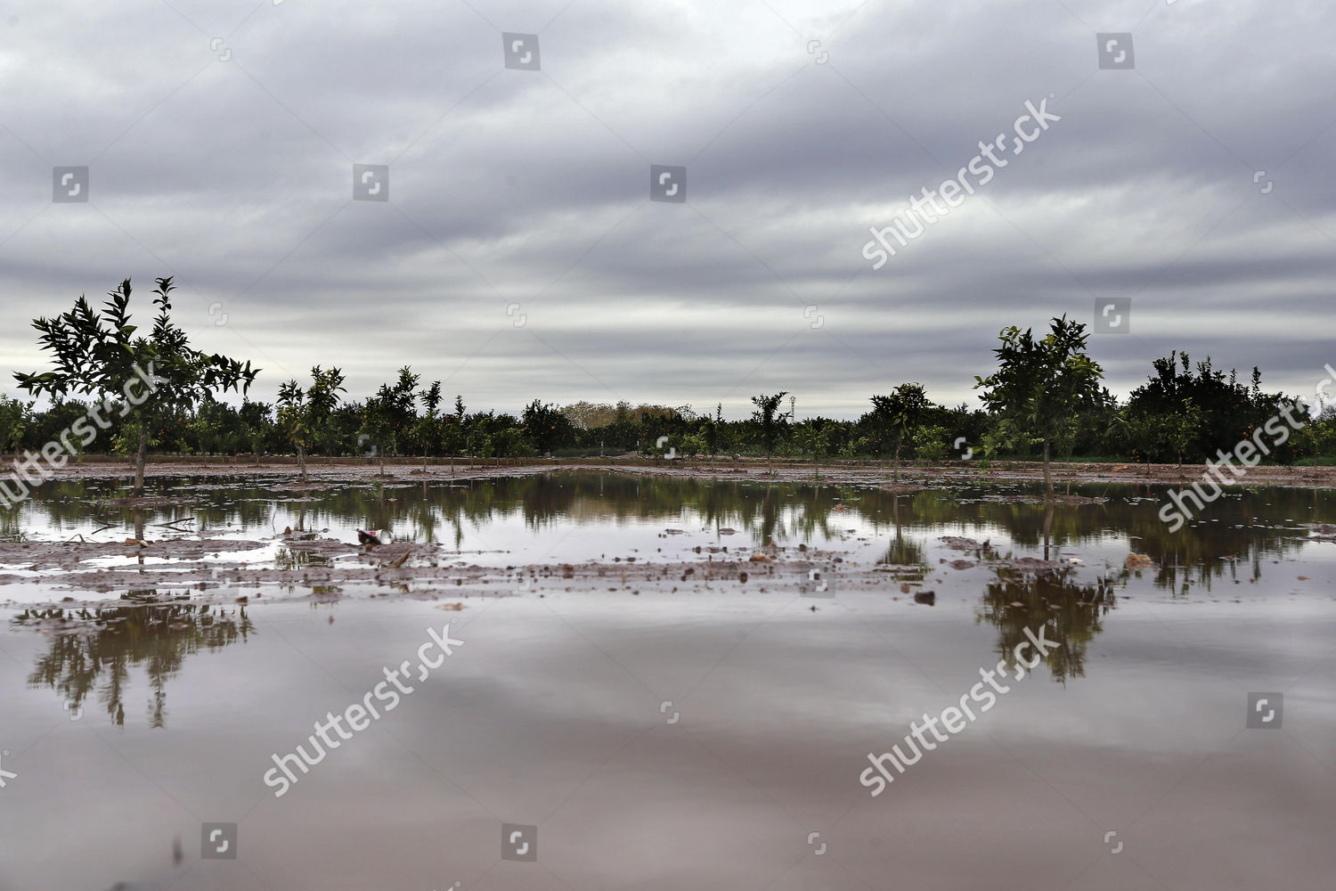 General View Flooded Farm Land Due Editorial Stock Photo - Stock Image ...