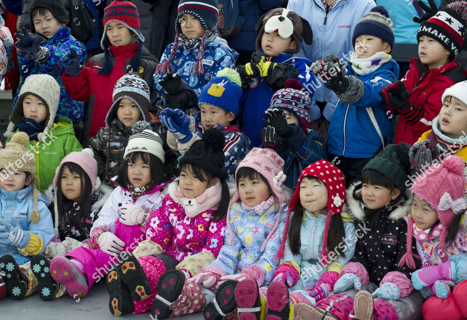 Japanese Preschool Children Pose Commemorative Photo Editorial Stock ...
