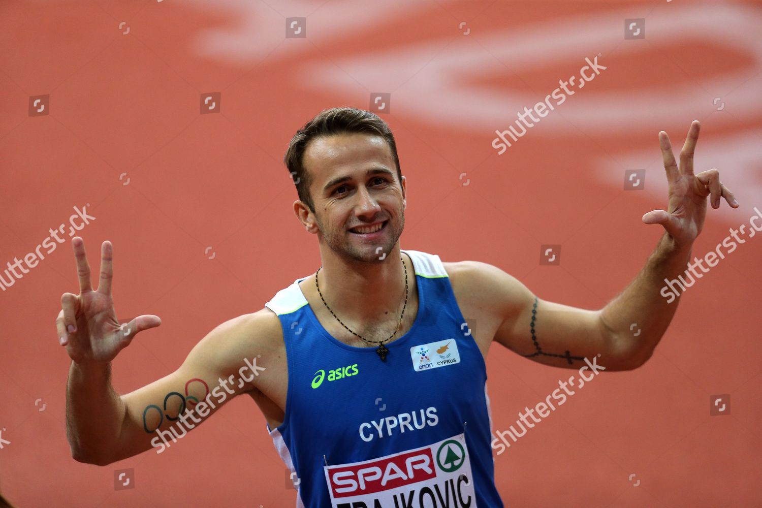 Milan Trajkovic Cyprus Celebrates After Competing Editorial Stock Photo ...