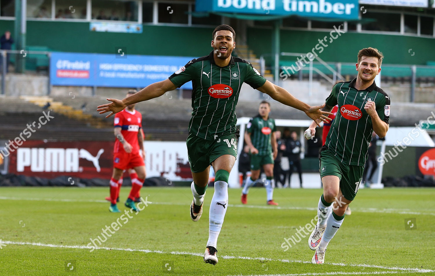 Jake Jervis Plymouth Argyle Celebrates Scoring Editorial Stock Photo ...