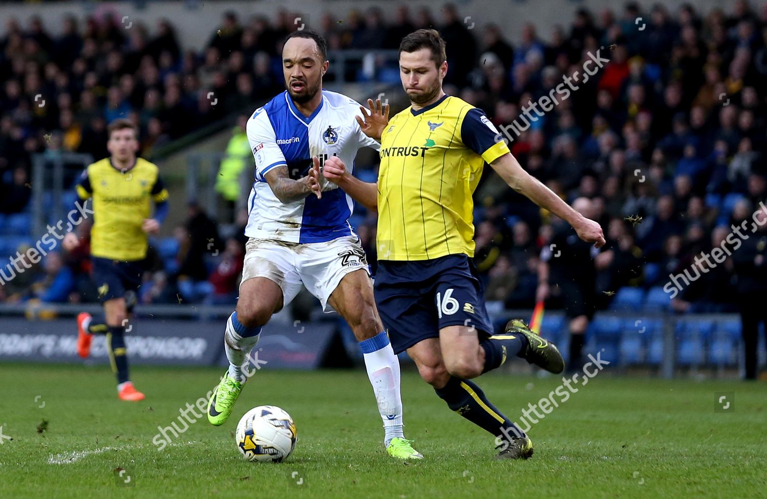 Byron Moore Bristol Rovers Challenges Phil Editorial Stock Photo ...