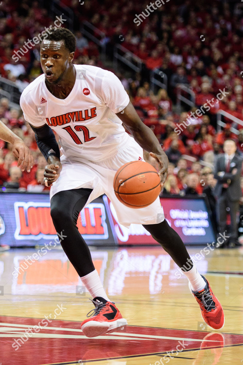 Louisville Forward Mangok Mathiang 12 During Editorial Stock Photo ...