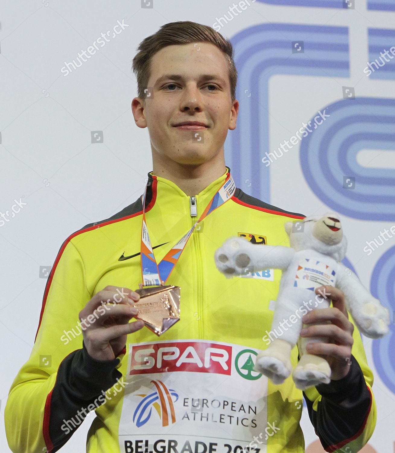 Bronze Medalist Max Hess Germany Poses Editorial Stock Photo - Stock ...