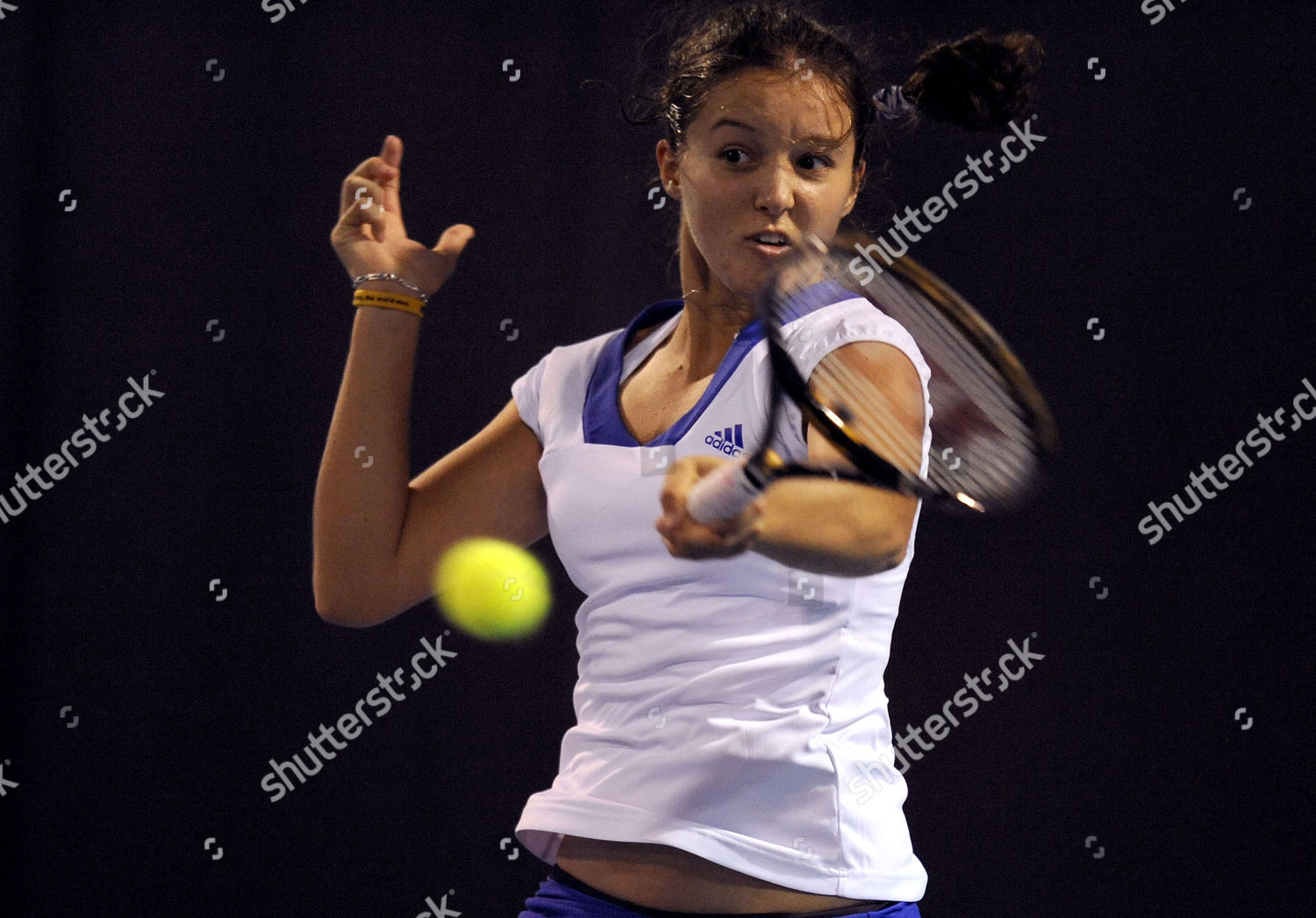 Laura Robson Hits Forehand United Kingdom Editorial Stock Photo - Stock ...