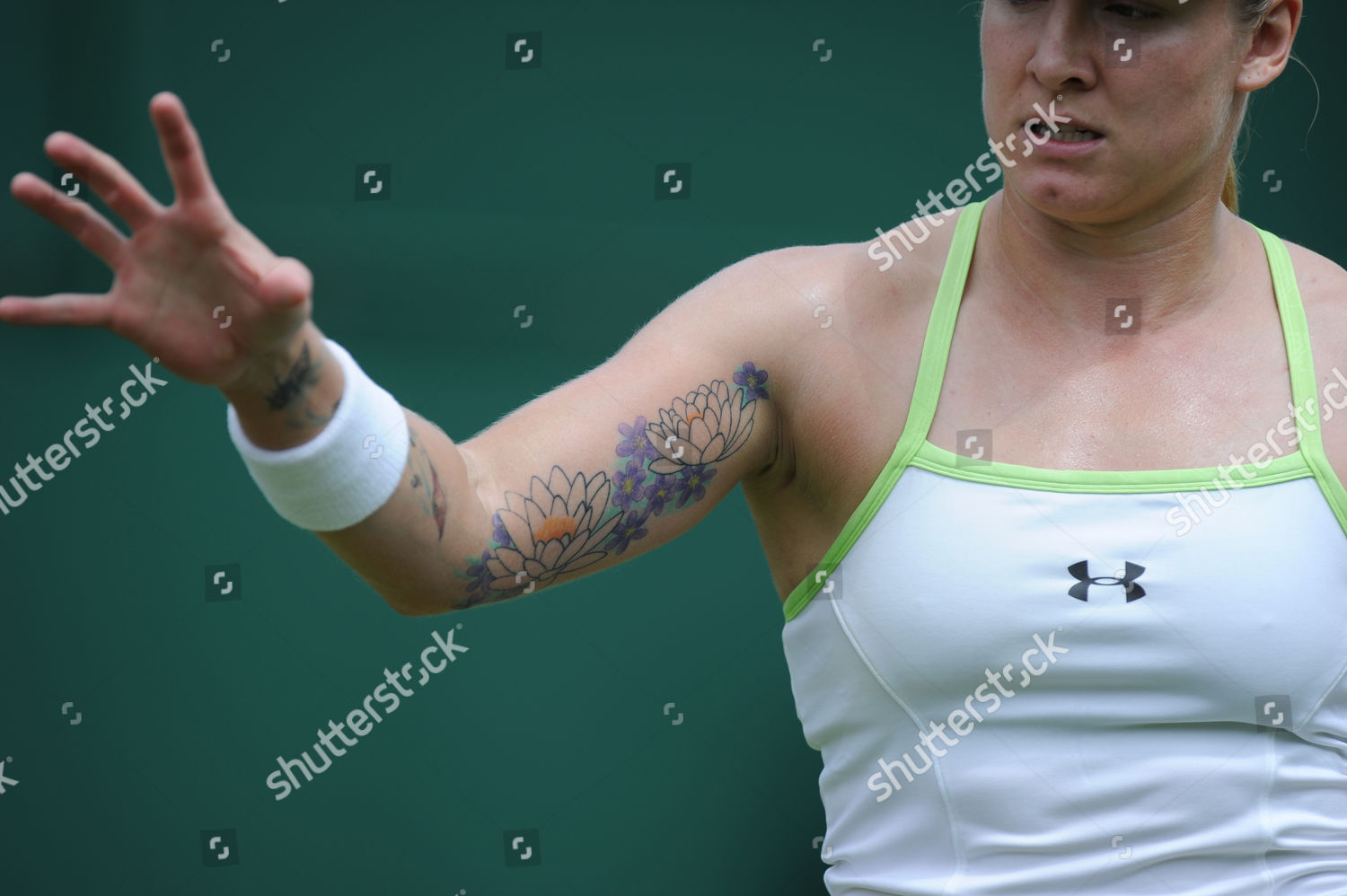 Flowery Tattoo On Upper Arm Karolina Editorial Stock Photo - Stock ...