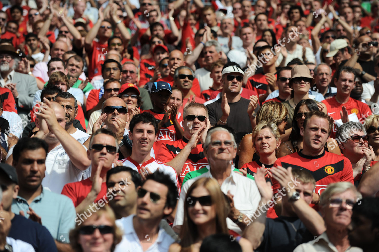 Manchester United Fans Clap During Minutes Editorial Stock Photo ...