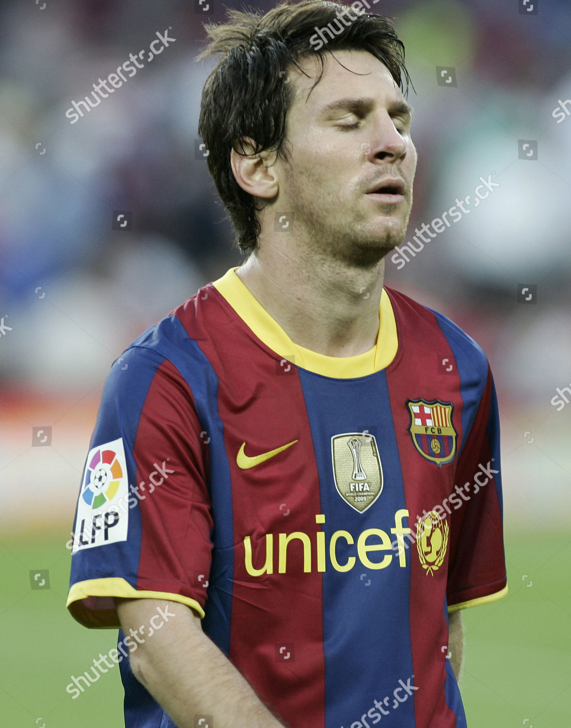 Disappointed Lionel Messi Barcelona Leaves Field Editorial Stock Photo ...