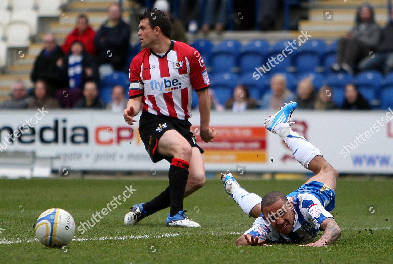 Steve Tully Exeter City Fouls Ashley Editorial Stock Photo - Stock ...