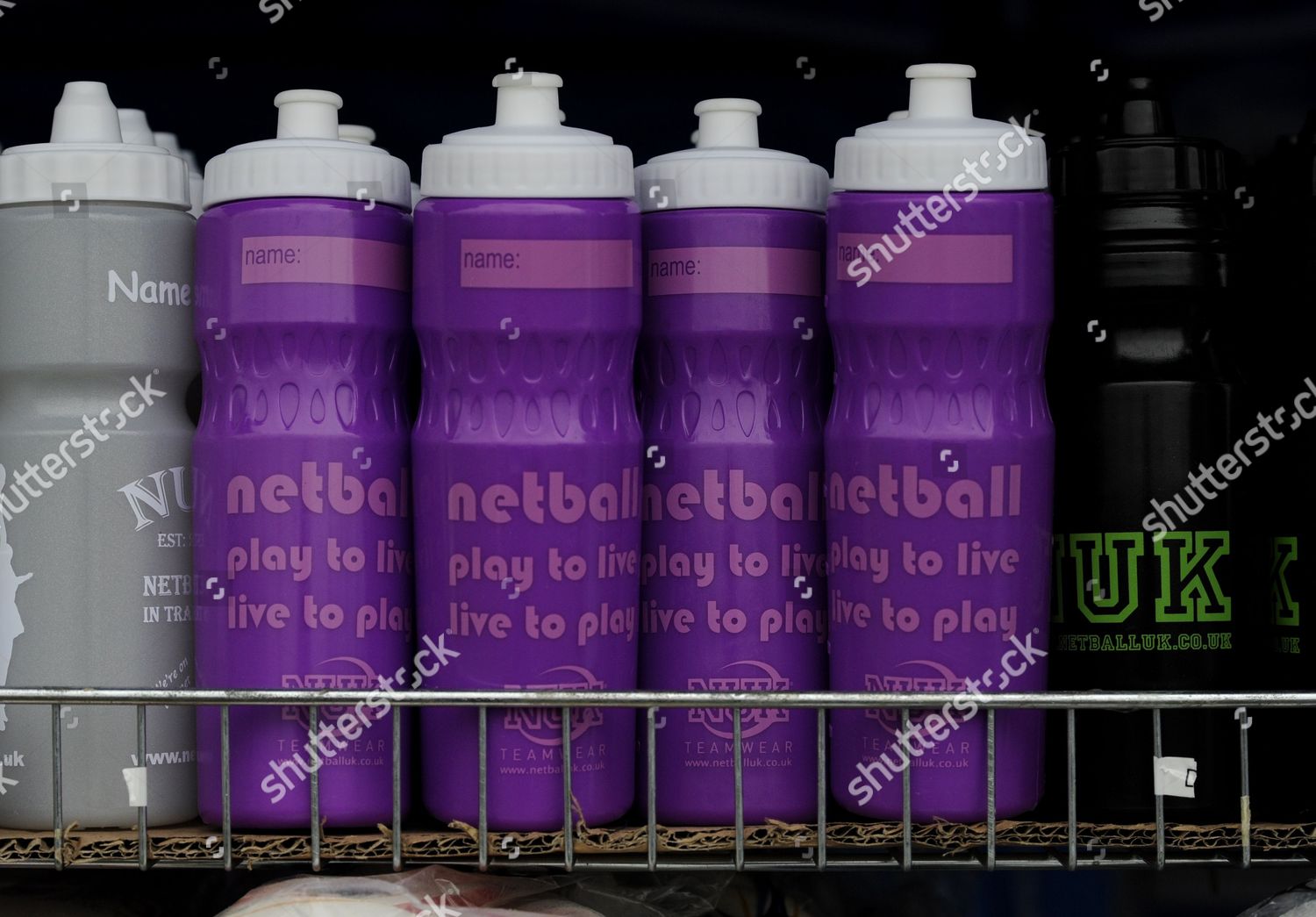 Netball Uk Branded Water Bottles Being Editorial Stock Photo - Stock ...