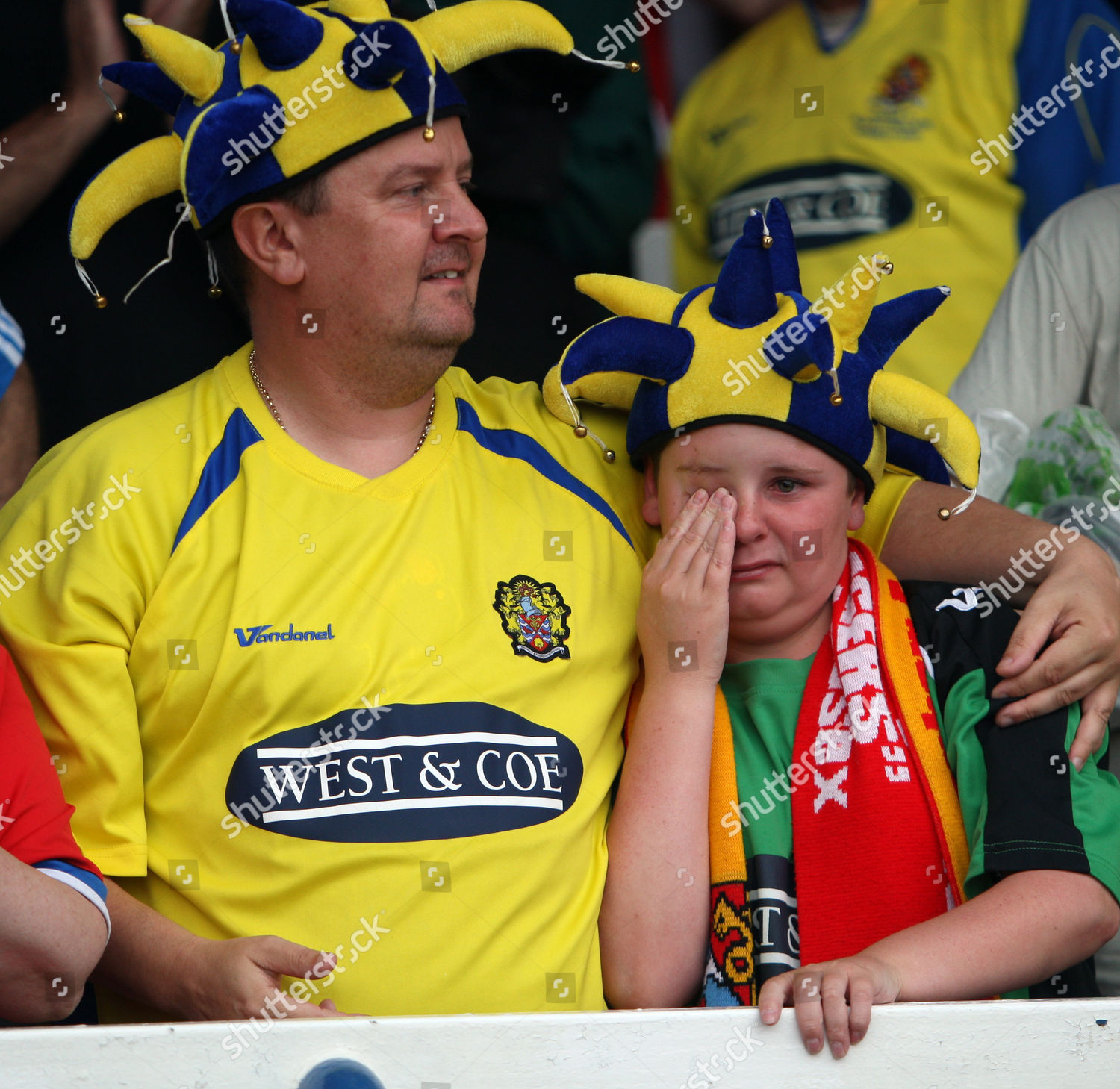Crying Dagenham Redbrige Fan Consoled By Editorial Stock Photo - Stock ...