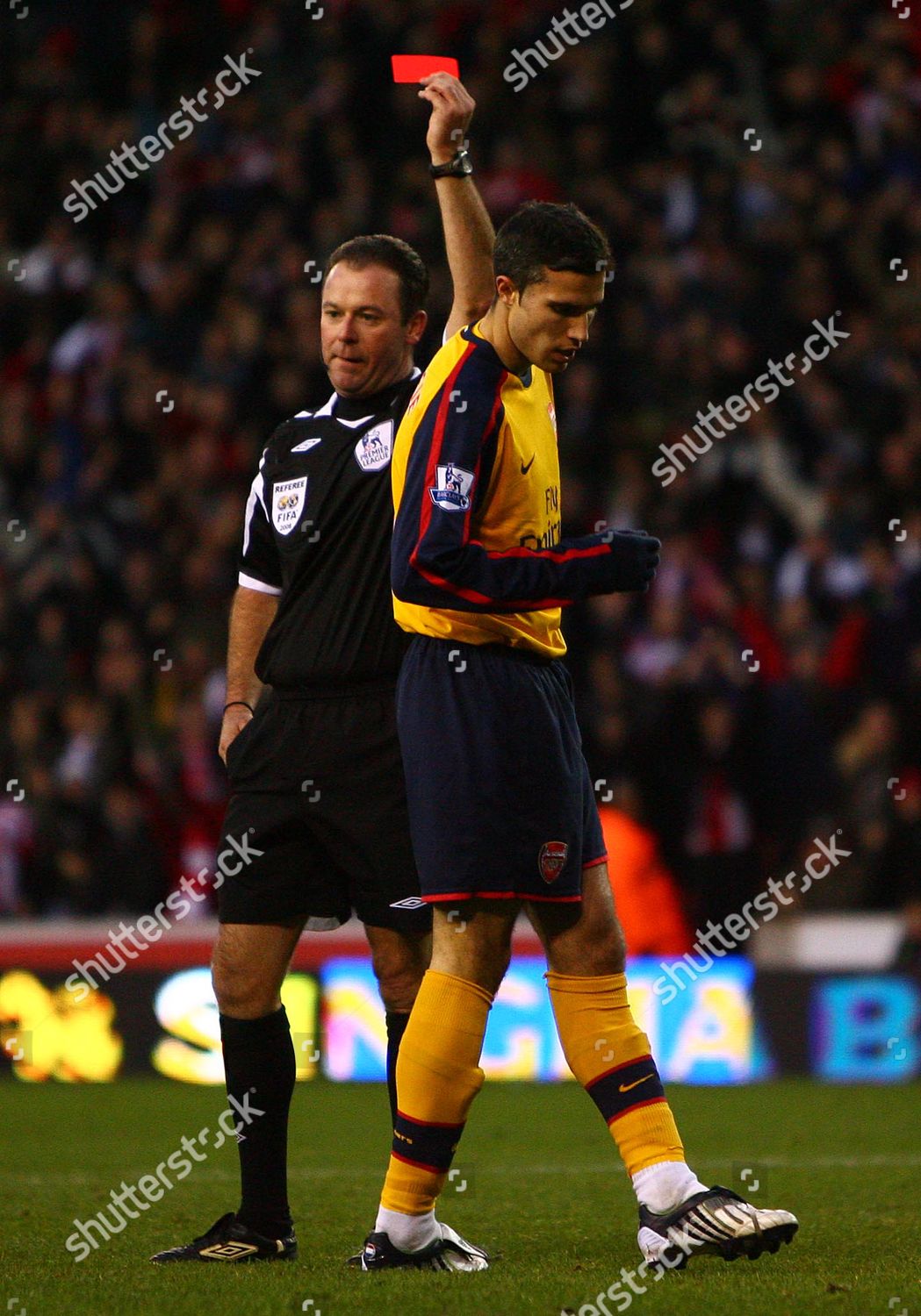 Robin Van Persie Arsenal Shown Red Editorial Stock Photo - Stock Image ...