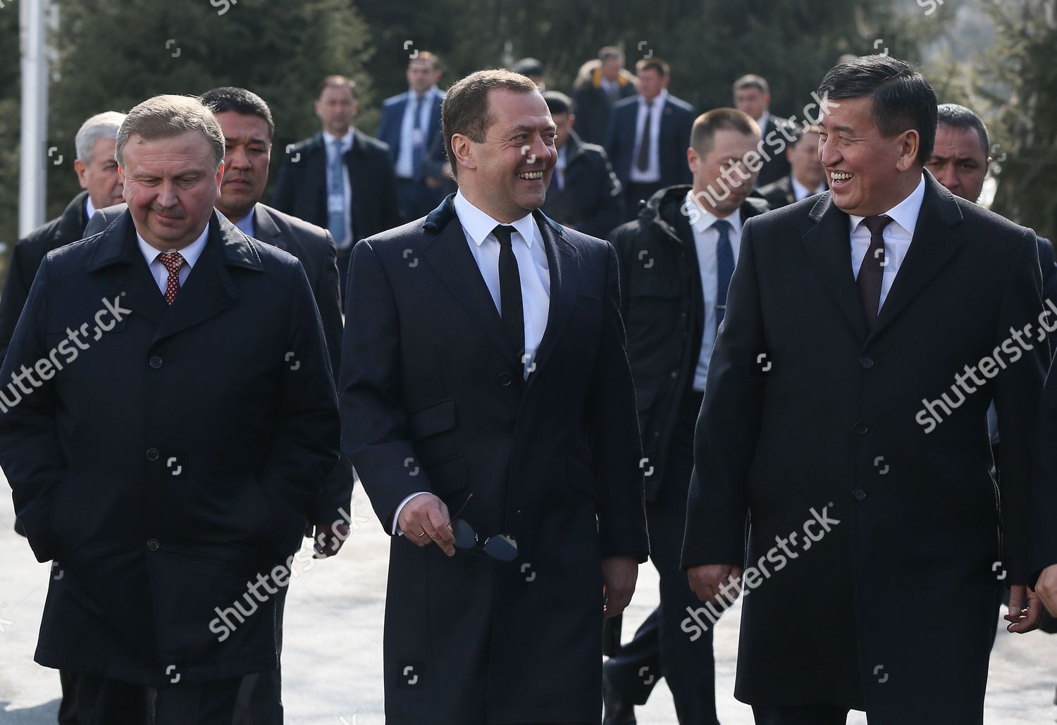 Dmitry Medvedev Andrei Kobyakov Sooronbay Jeenbekov Editorial Stock ...