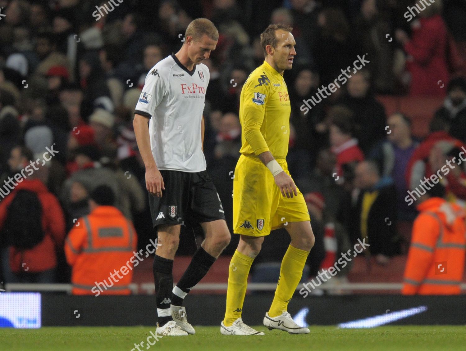 Dejected Brede Hangeland Goalkeeper Mark Schwarzer Editorial Stock ...