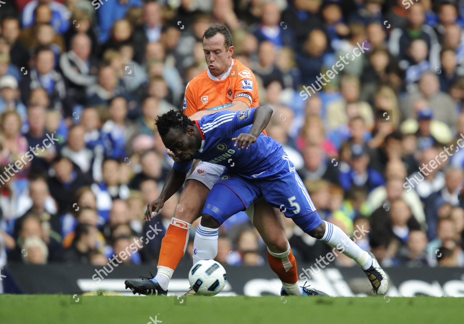 Charlie Adam Blackpool Michael Essien Chelsea Editorial Stock Photo ...