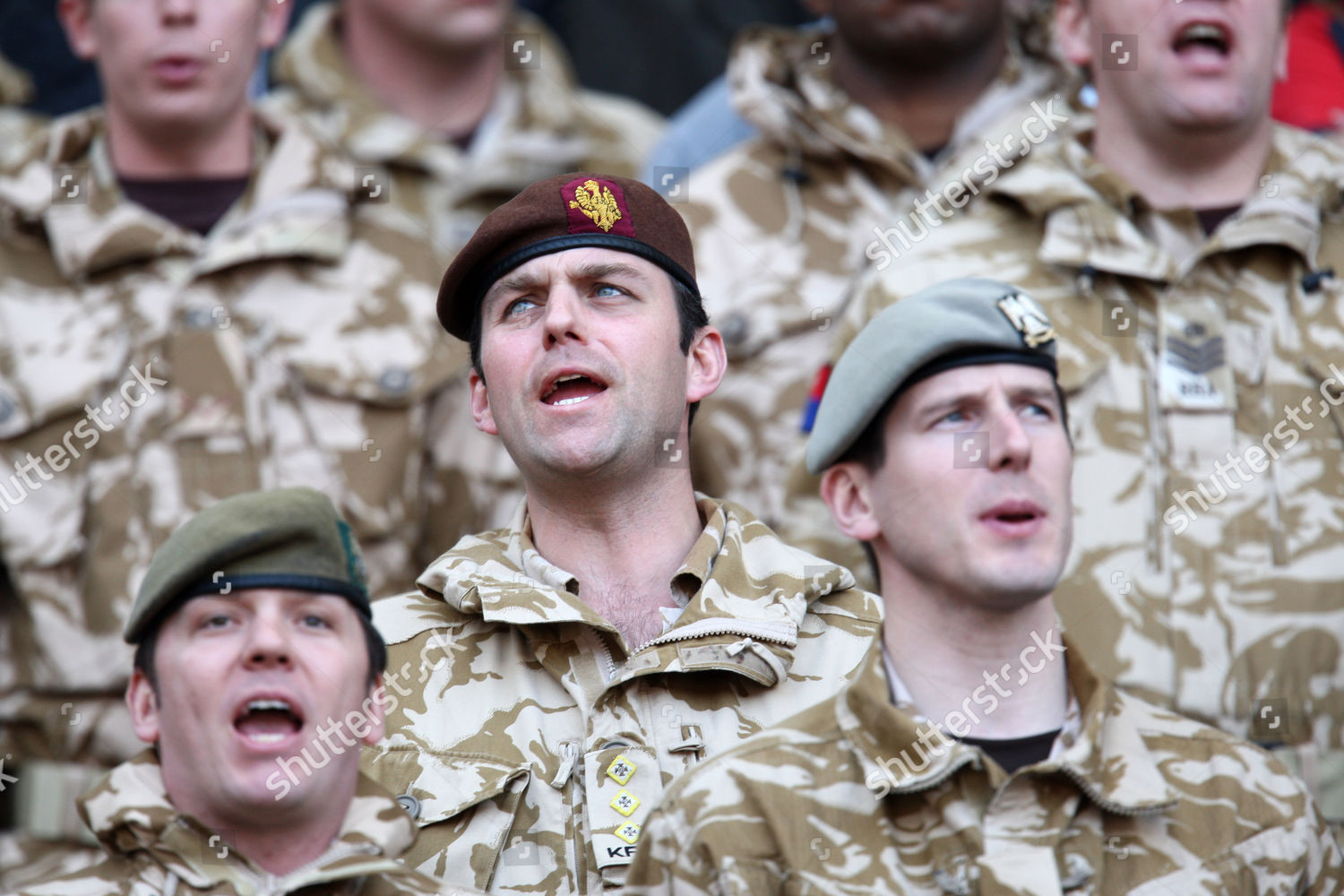 Members British Army Sing National Anthem Editorial Stock Photo - Stock ...