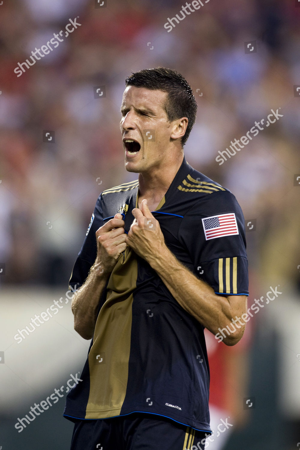 Sebastien Le Toux Philadelphia Union Reacts Editorial Stock Photo ...