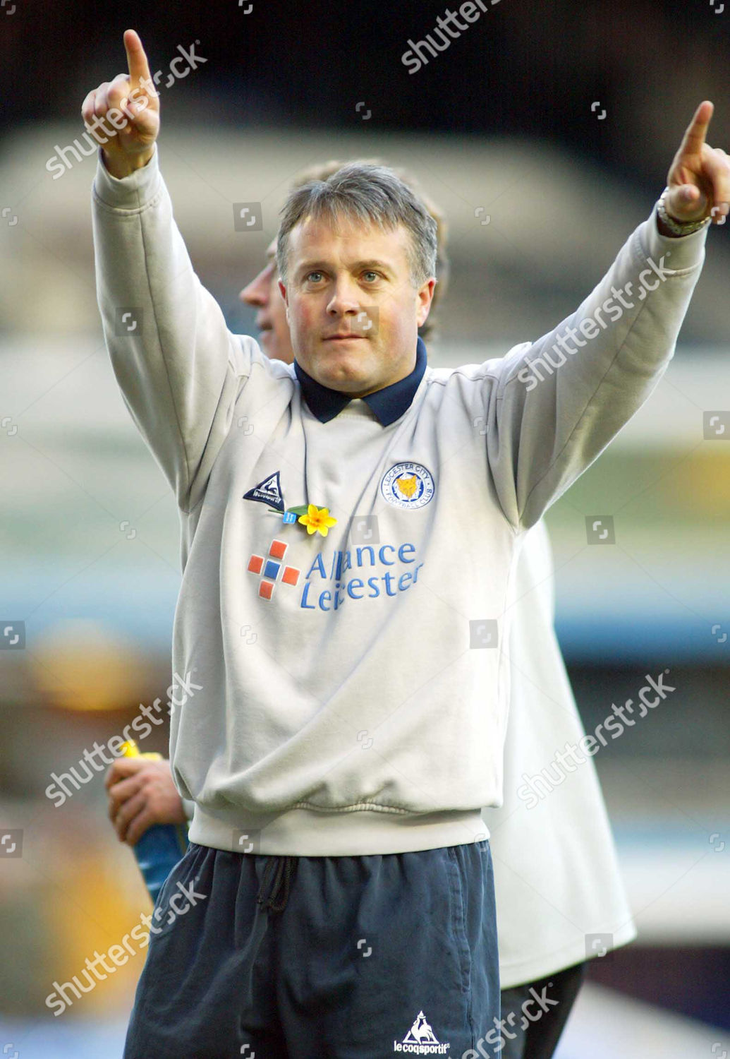 Leicester City Manager Micky Adams Celebrates Editorial Stock Photo ...