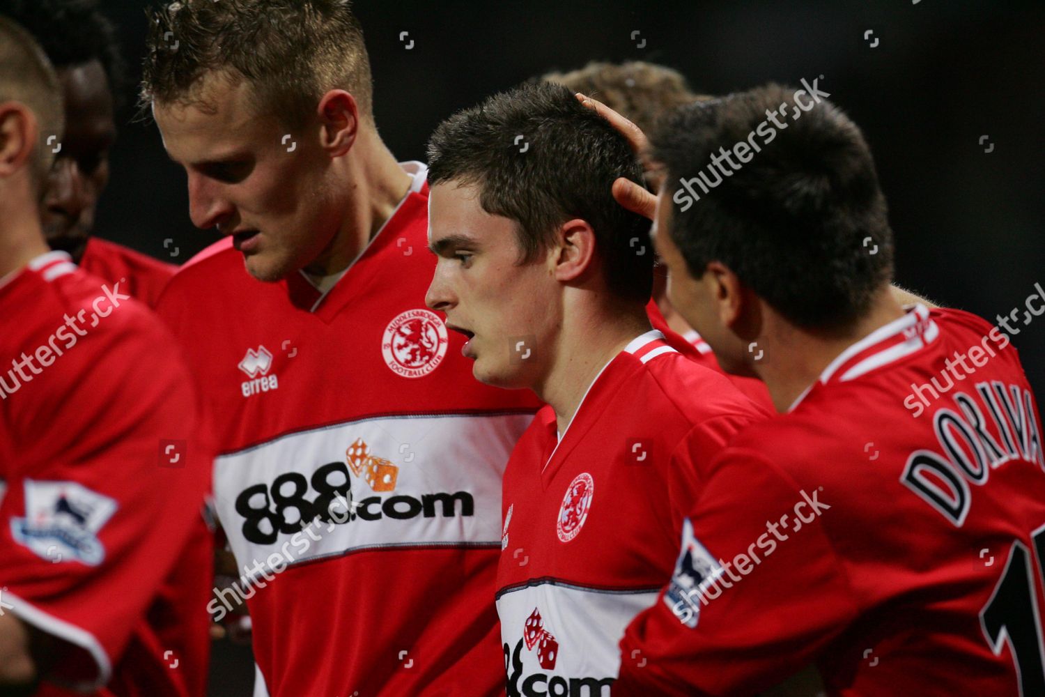 Middlesbrough Players Congratulate Adam Johnson After Editorial Stock ...