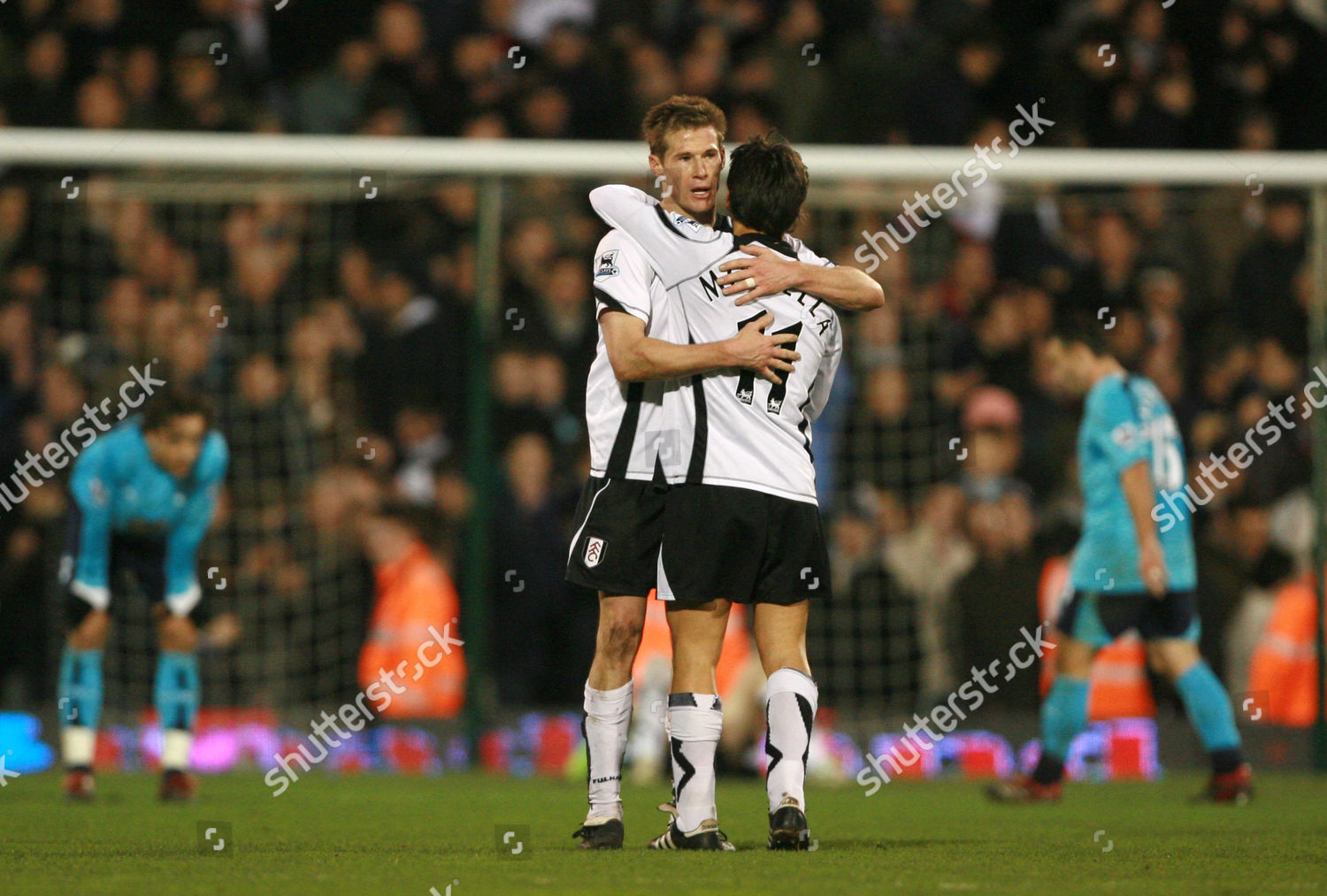 Fulham Scorer Vincenzo Montella Gets Hug Editorial Stock Photo - Stock ...