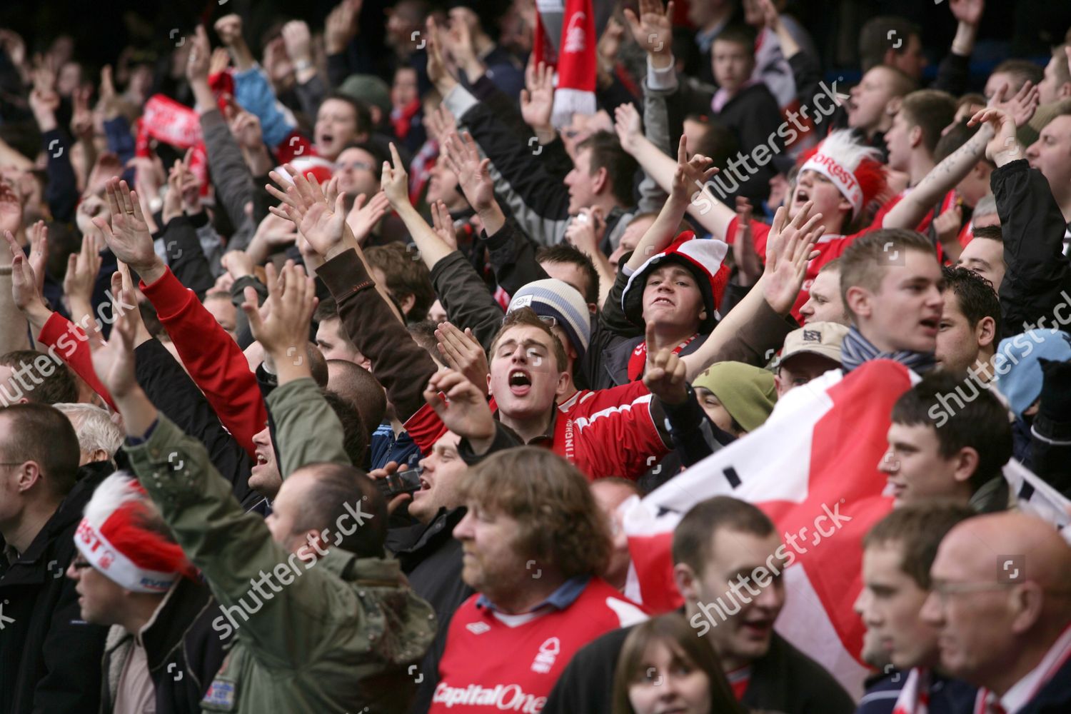Nottingham Forest Fans Sing Editorial Stock Photo - Stock Image ...