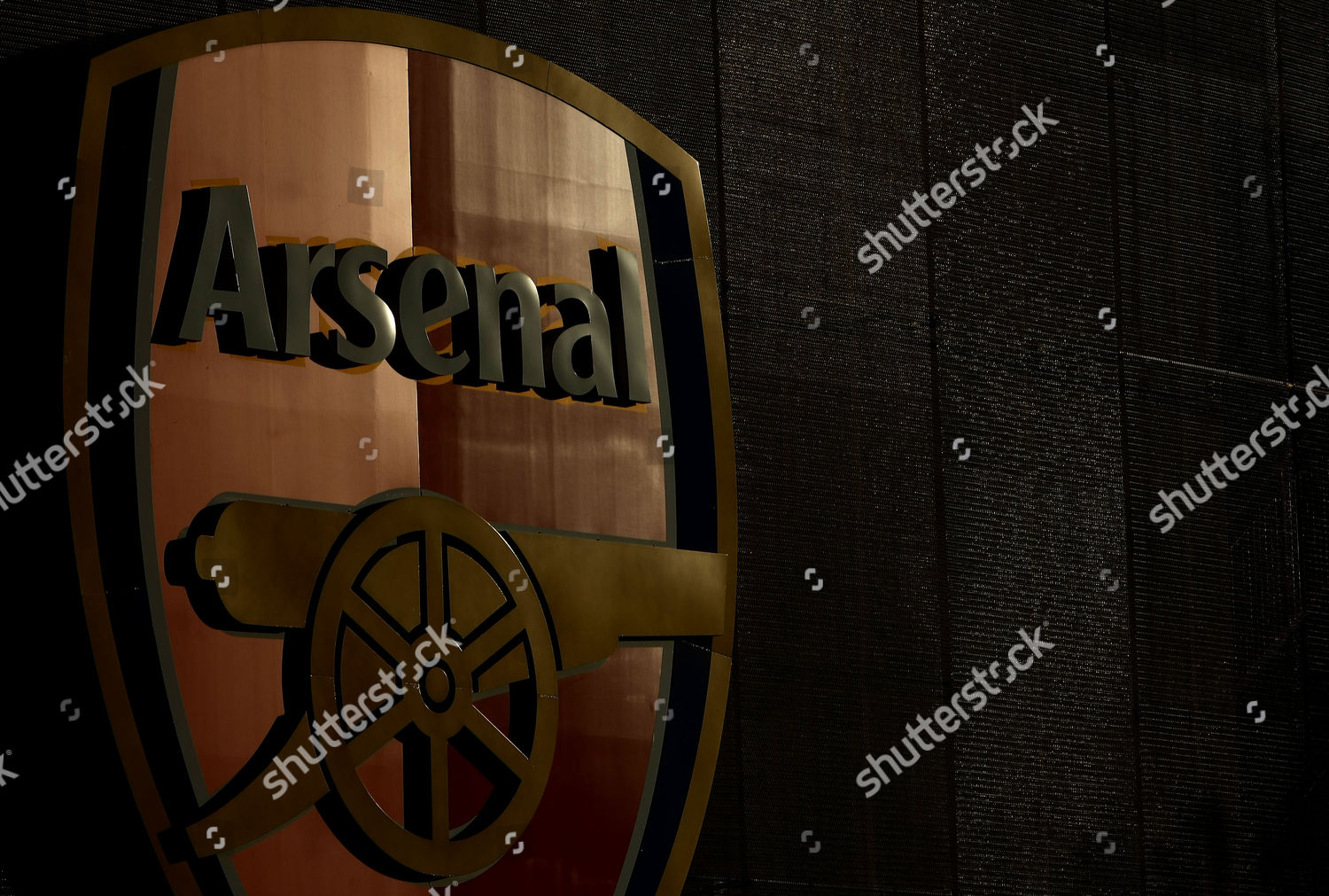 Arsenal Club Badge On Side Emirates Editorial Stock Photo - Stock Image ...