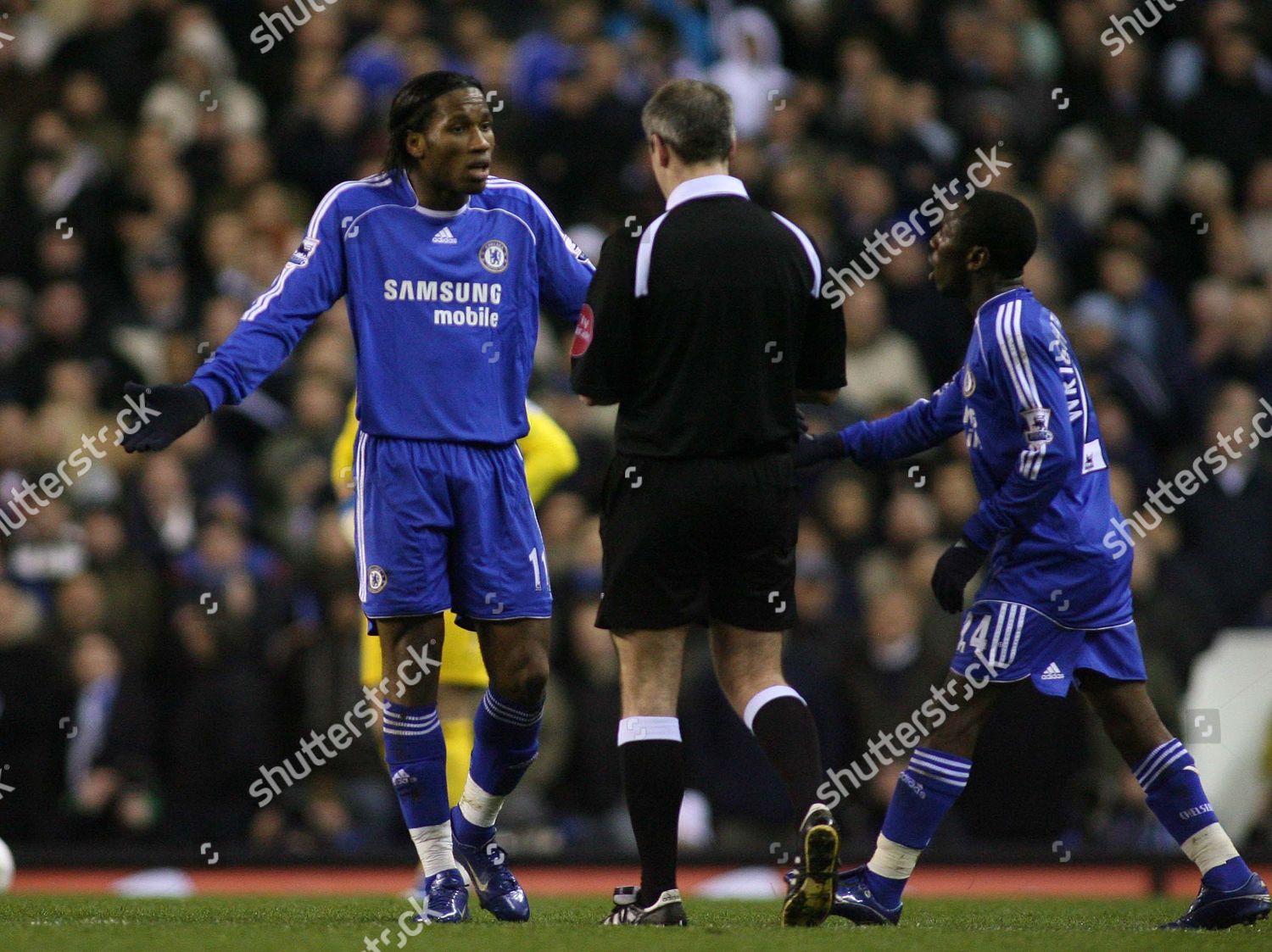 Didier Drogba Protests His Inocence Referee Editorial Stock Photo ...