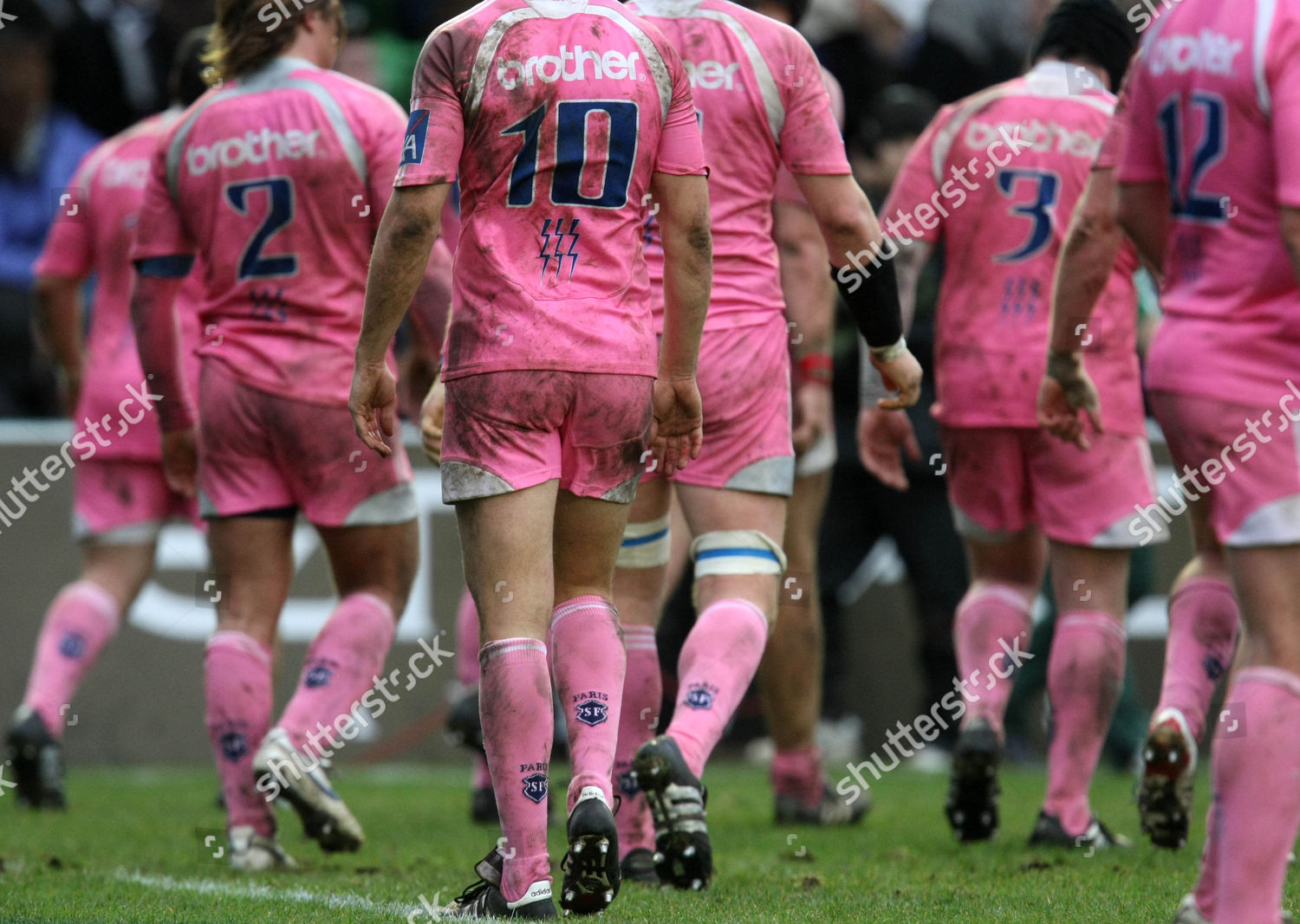 Detail Pink Kit Stade Francais Editorial Stock Photo - Stock Image ...