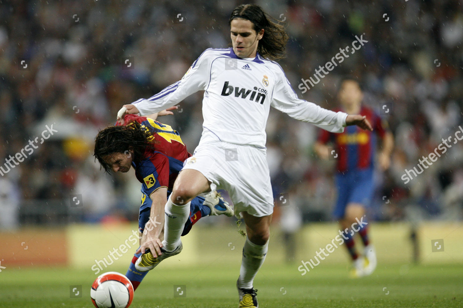 Lionel Messi Barcelona Battles Fernando Gago Editorial Stock Photo ...