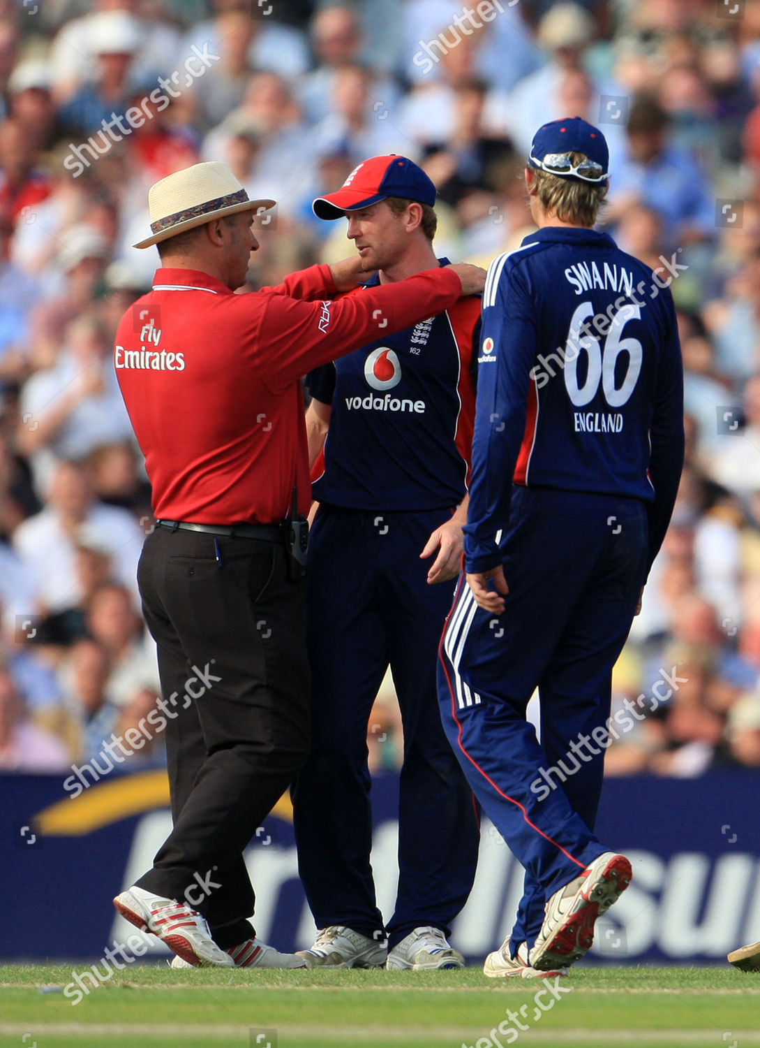 Umpire Mark Benson Asks England Captain Editorial Stock Photo - Stock ...