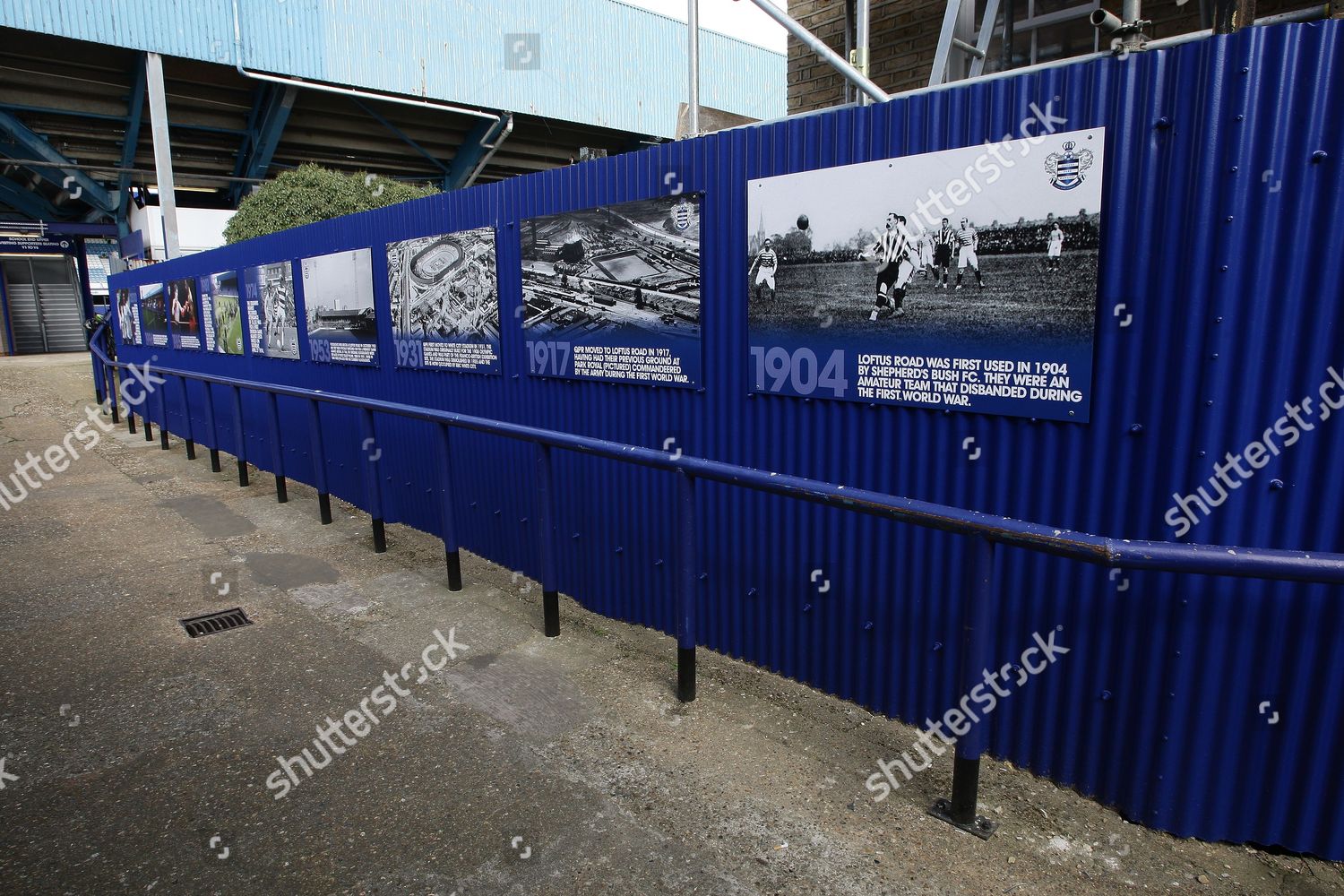 Wide Shot Timeline Panels On Fence Editorial Stock Photo - Stock Image ...