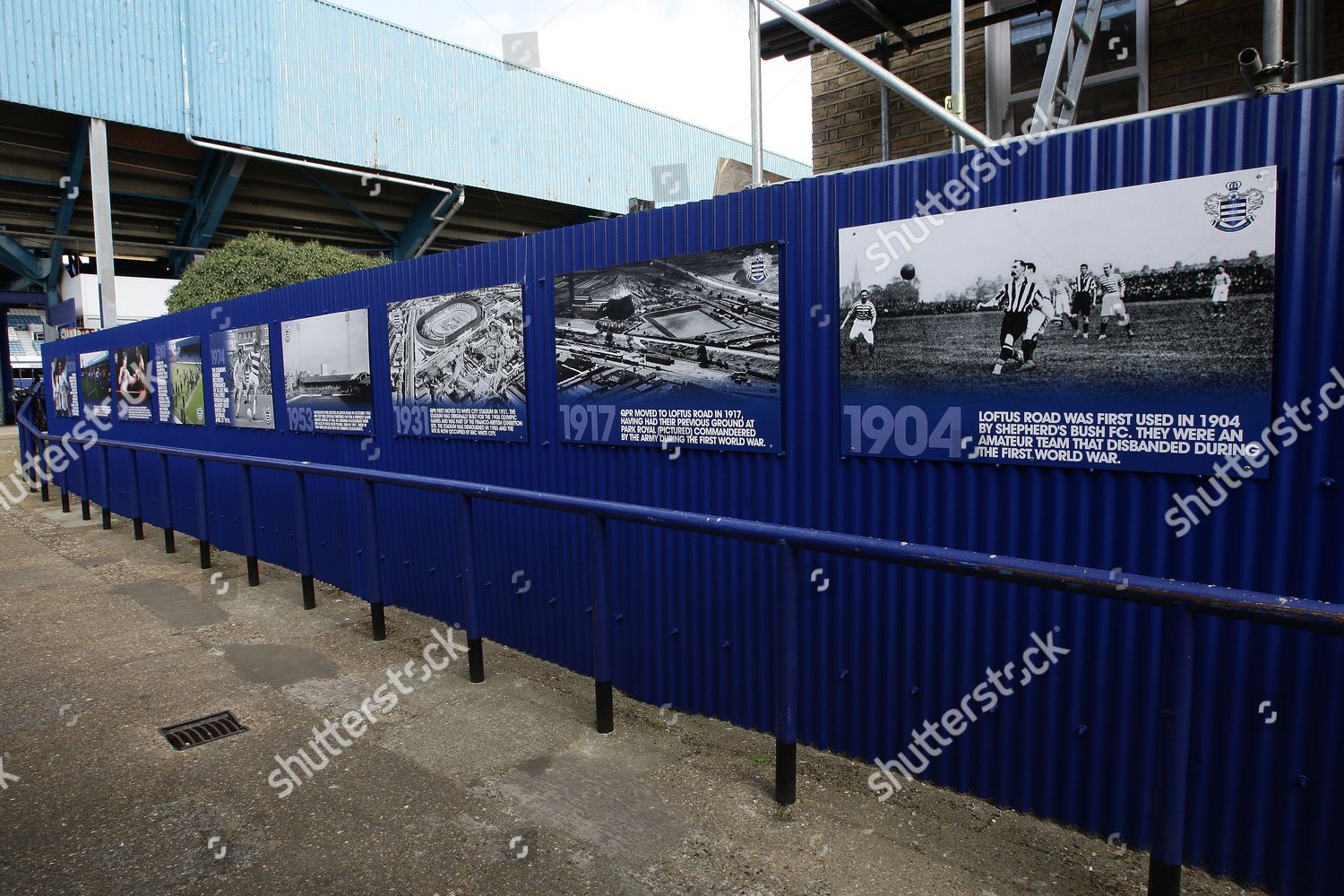Wide Shot Timeline Panels On Fence Editorial Stock Photo - Stock Image ...