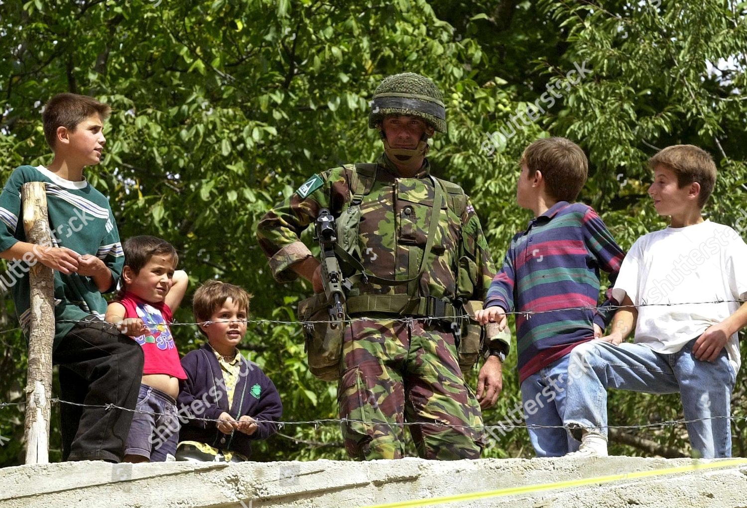 Brodec Macedonia Children Stand By British Editorial Stock Photo ...