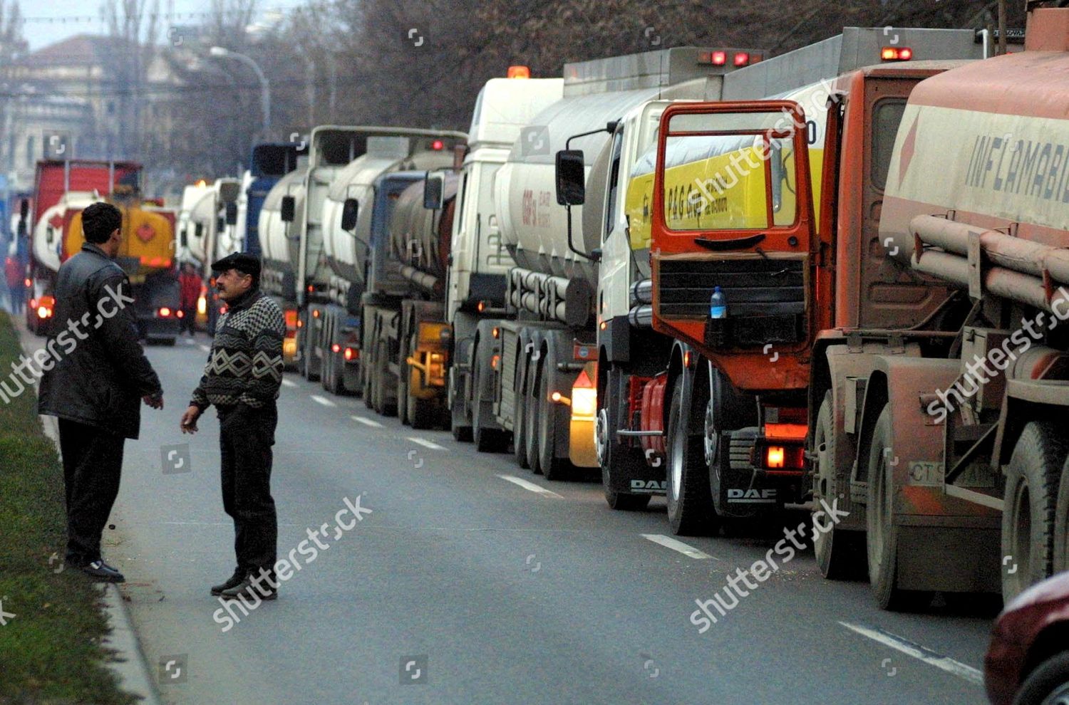 Bucharest Romania Two Romanian Truck Drivers Editorial Stock Photo ...