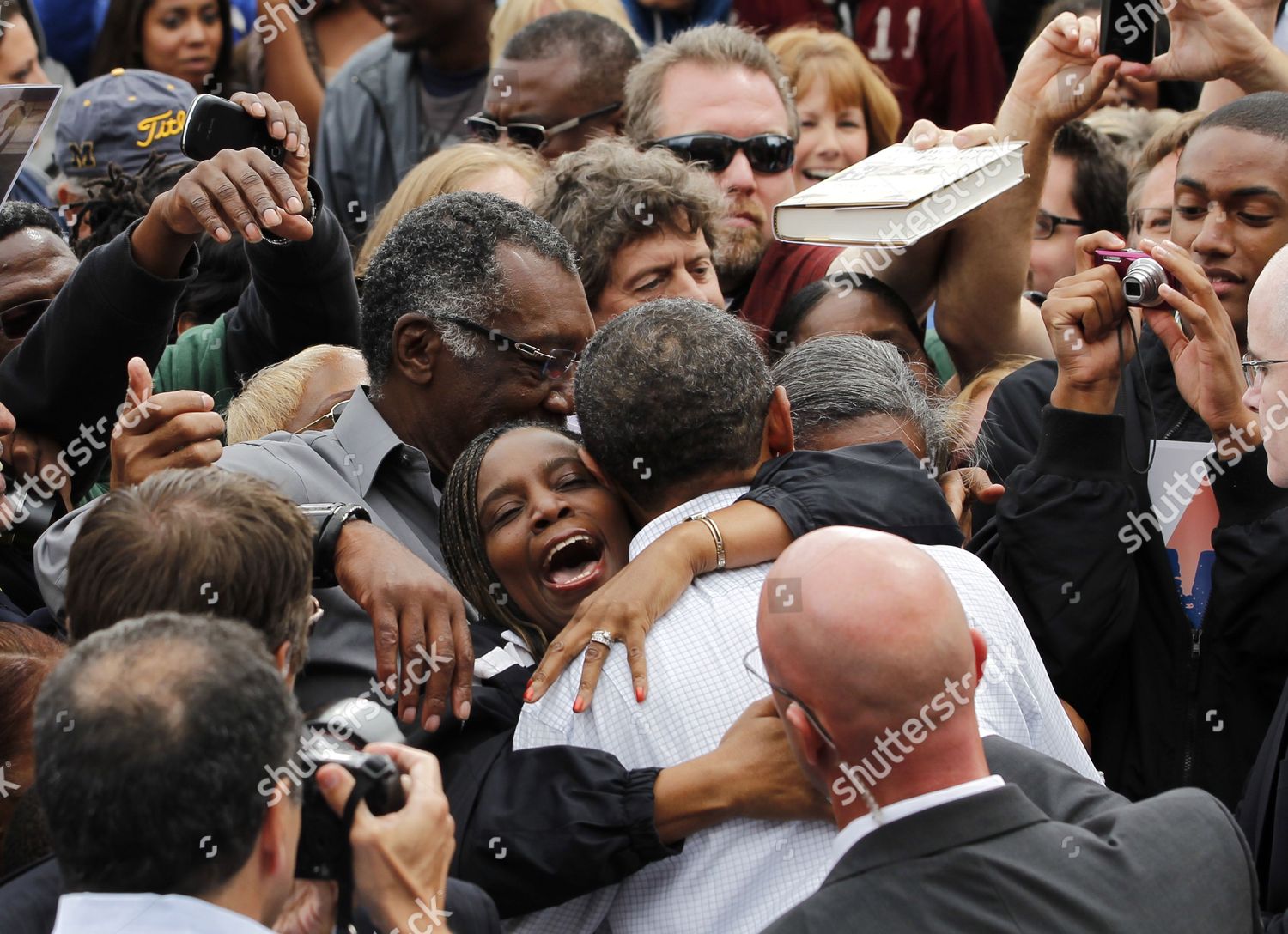 Us President Barack Obama Gets Hug Editorial Stock Photo - Stock Image ...