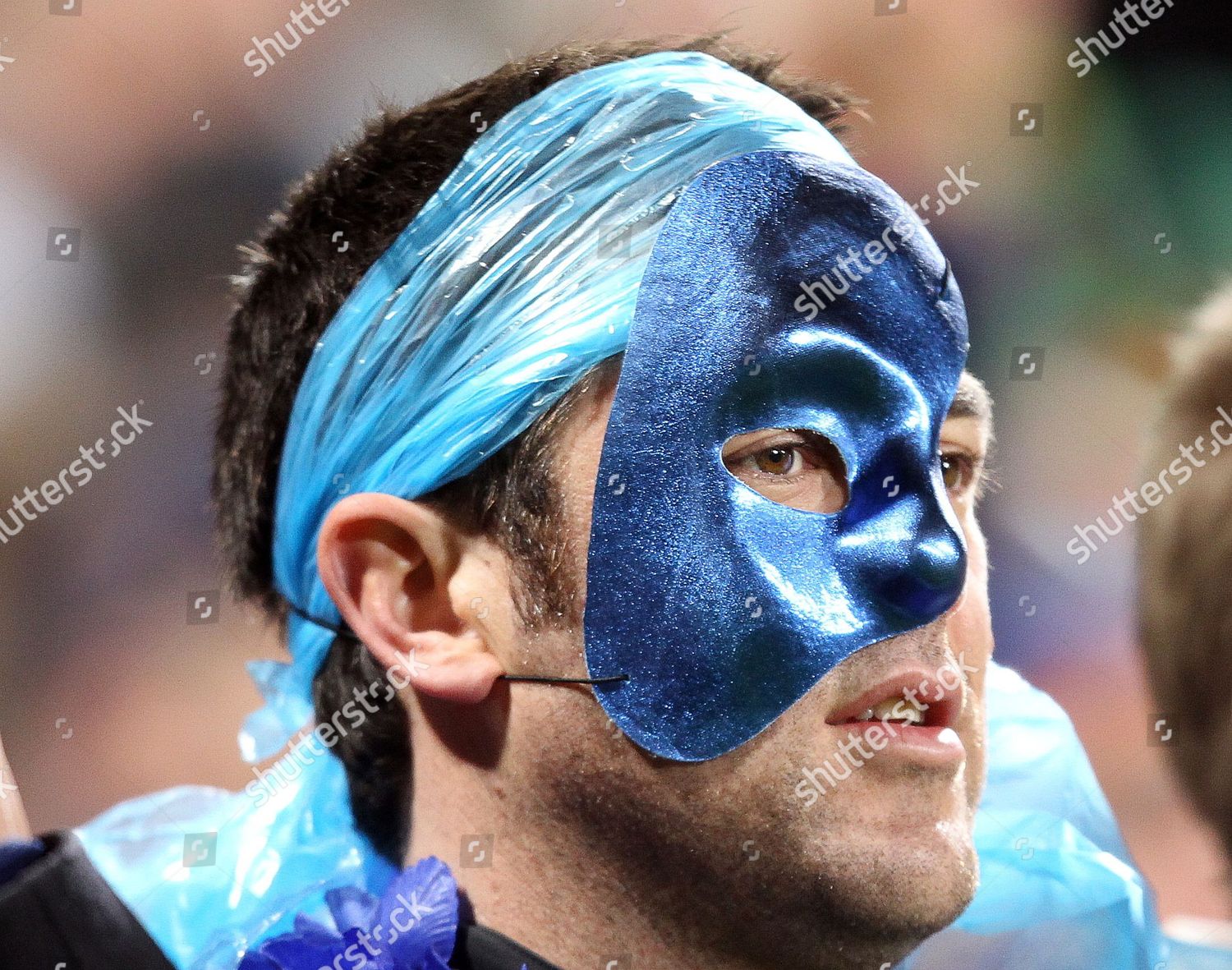 Samoa Fan Wears Colorful Mask Prior Editorial Stock Photo - Stock Image ...