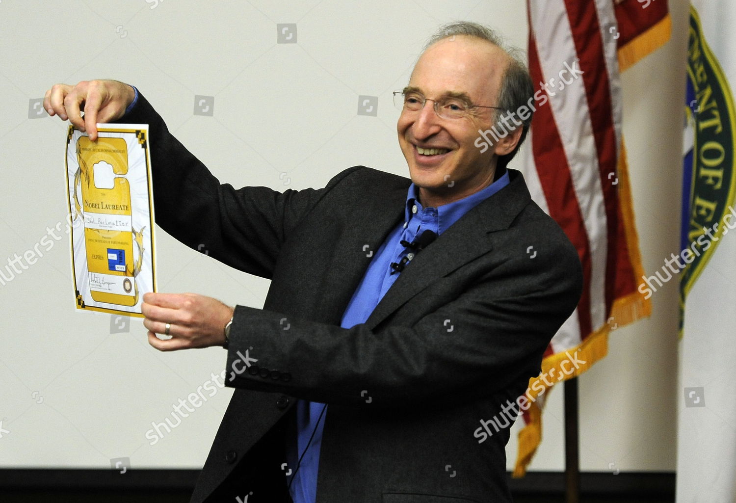 Astrophysics Professor Saul Perlmutter Holdsup His Editorial Stock ...