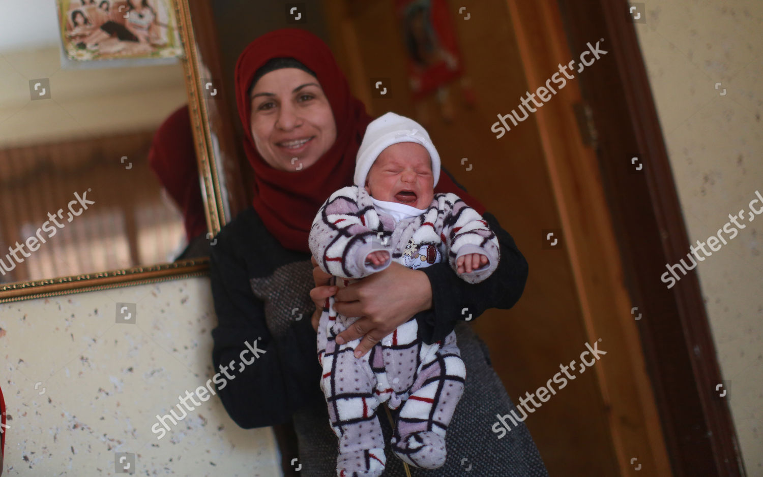 Palestinian Mother Samira Nimr Holds Her Editorial Stock Photo - Stock ...