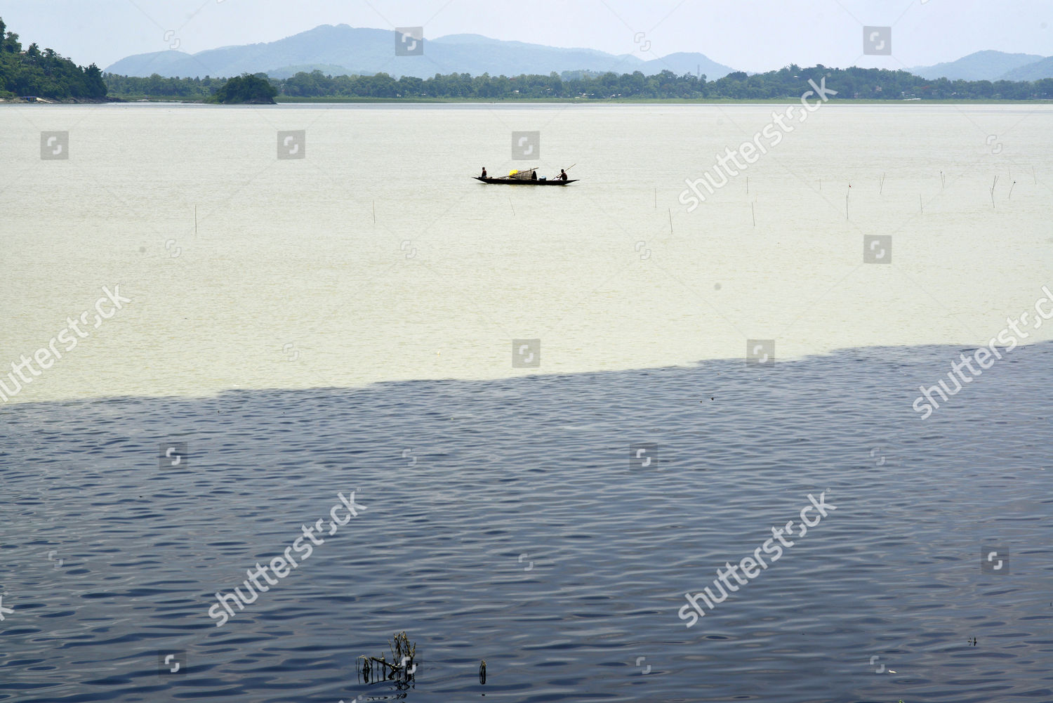Indian Fishermen Catching Fish Waters Brahmaputra Editorial Stock Photo ...