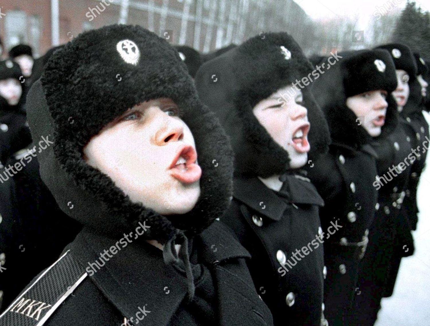 Platoon Young Russian Navy Kadets Shout Editorial Stock Photo - Stock ...