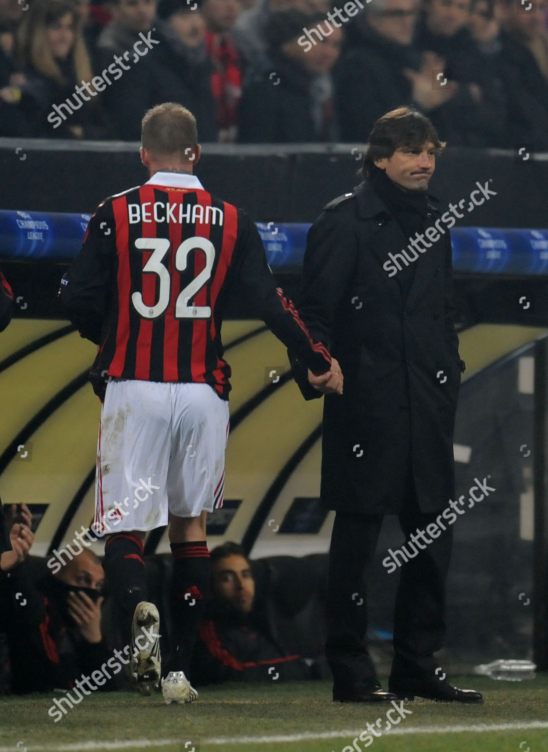 David Beckham Ac Milan Shakes Hands Editorial Stock Photo - Stock Image ...